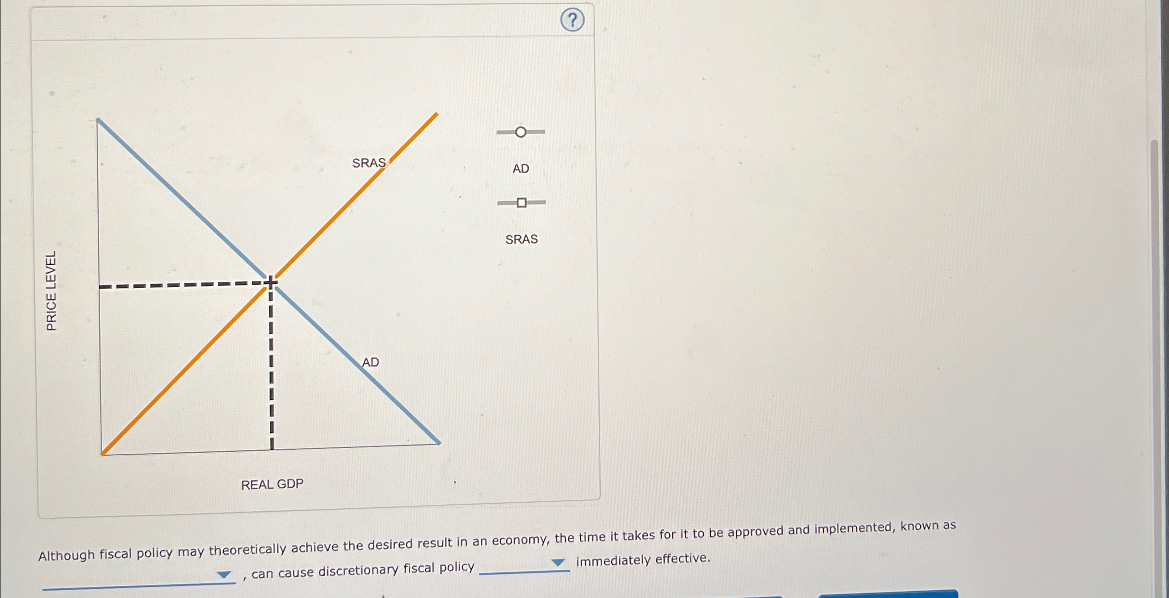 Solved (?)Although fiscal policy may theoretically achieve | Chegg.com