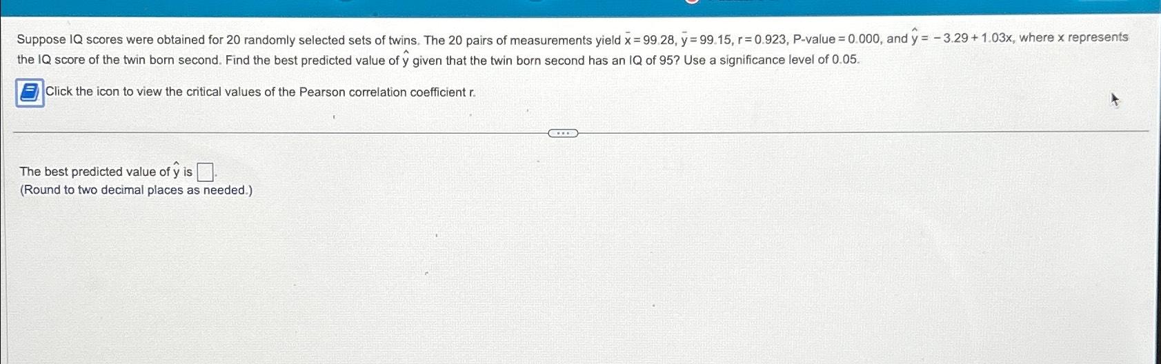 Solved suppose iq scores were obtained for 20 ﻿randomly | Chegg.com