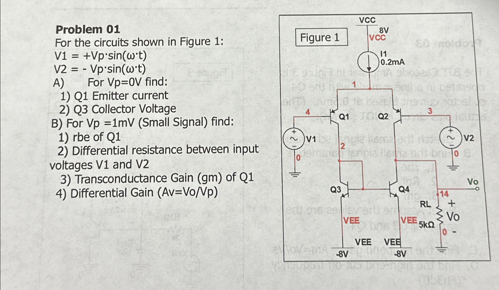 Problem 01For the circuits shown in Figure | Chegg.com