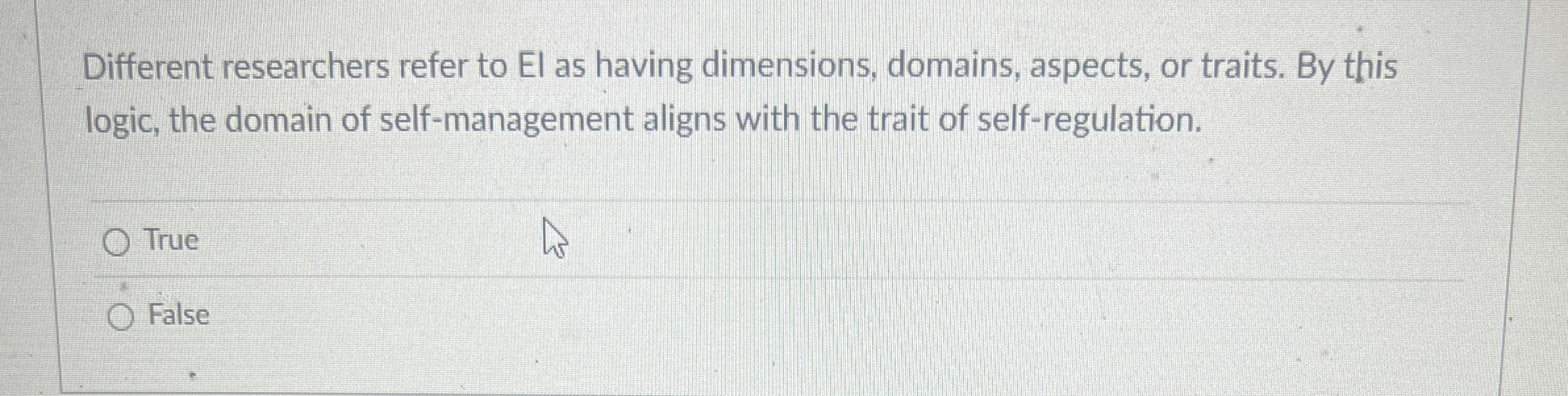 Solved Different researchers refer to El as having | Chegg.com