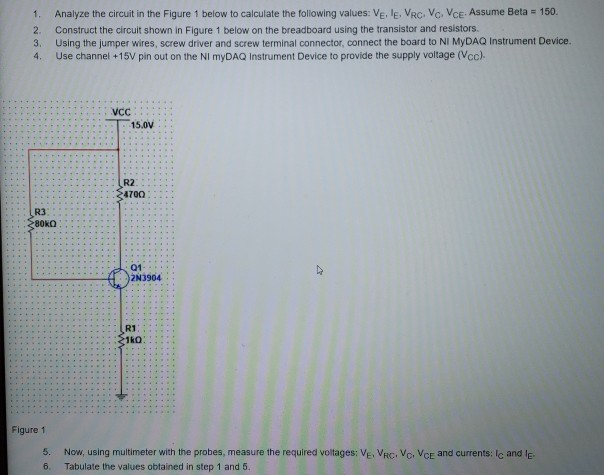 Solved 1. 2 3. 4. Analyze the circuit in the Figure 1 below | Chegg.com