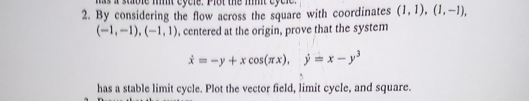 2. By considering the flow across the square with | Chegg.com