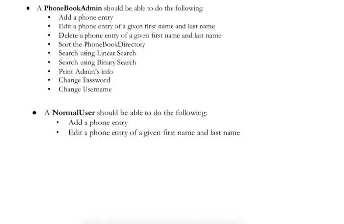 Solved In Phone Book Entries exercise 3 in assignment 7, | Chegg.com