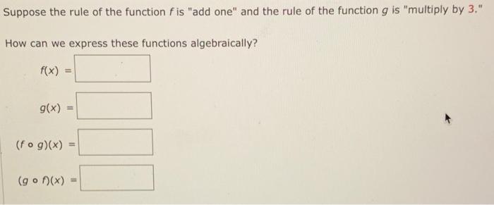 Solved Suppose the rule of the function f is "add one" and | Chegg.com