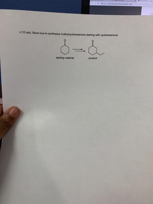 Solved c (10 pts). Show how to synthesize | Chegg.com
