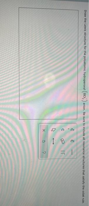 Solved Draw the Lewis structure for the polyatomic | Chegg.com