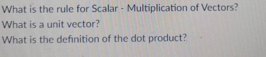 Solved What is the rule for Scalar - Multiplication of | Chegg.com