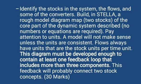 - Identify the stocks in the system, the flows, and | Chegg.com
