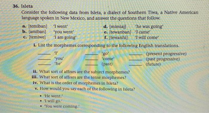 36. Isleta Consider the following data from Isleta, a | Chegg.com