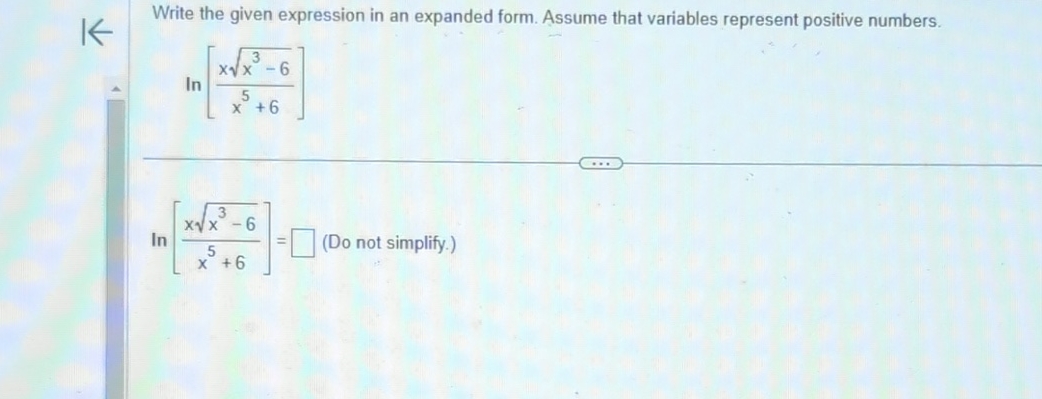 Solved Write the given expression in an expanded form. | Chegg.com