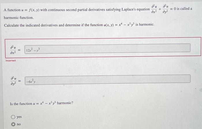 Solved A function u = f(x, y) with continuous second partial | Chegg.com