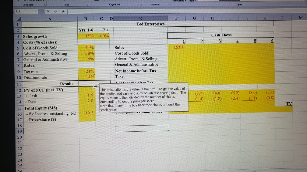 Solved need help filling in the information in the excel | Chegg.com
