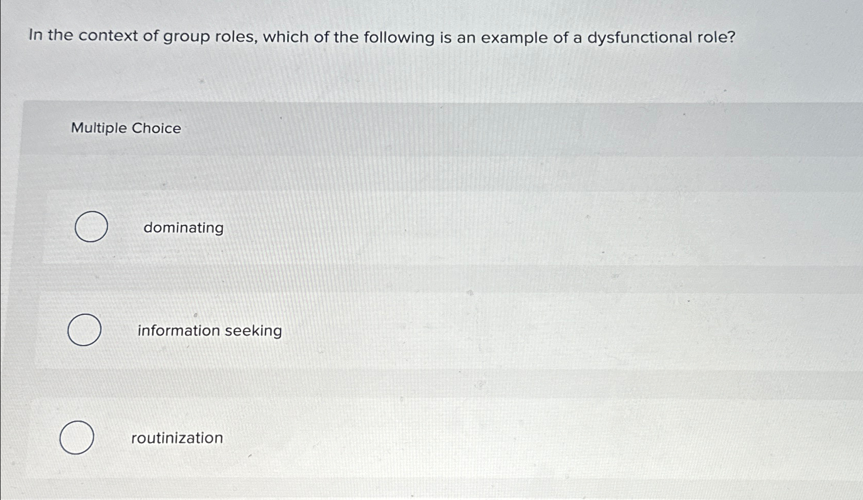 Solved In the context of group roles, which of the following | Chegg.com
