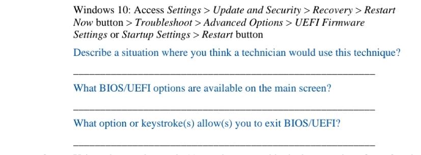 Solved Windows 10: Access Settings > ﻿Update and Security > | Chegg.com