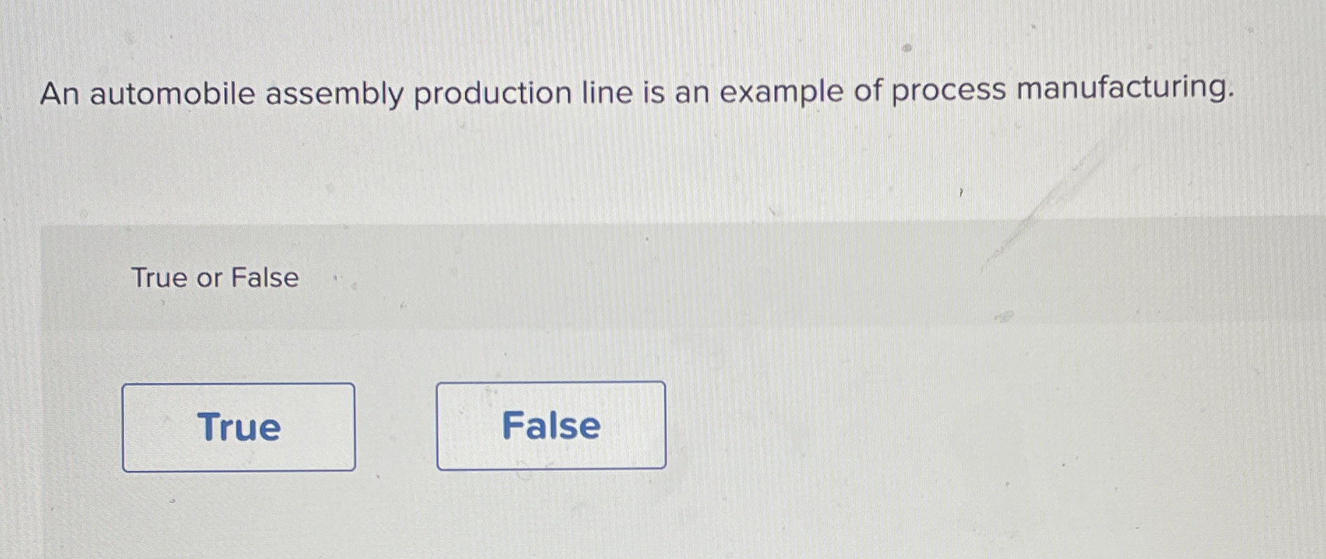 Solved An automobile assembly production line is an example | Chegg.com