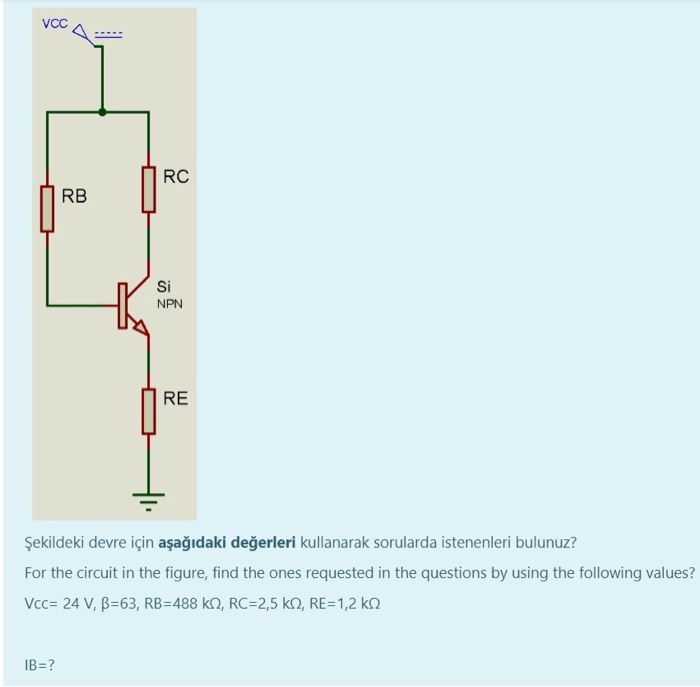 Solved Ib = ?Ic = ?Ie = ?VCE = ?VCB = ? | Chegg.com