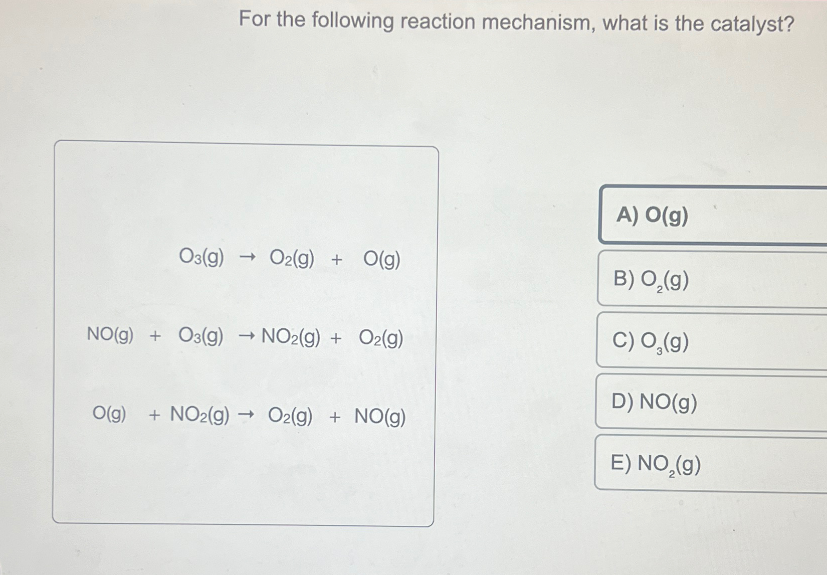 Solved For the following reaction mechanism, what is the | Chegg.com