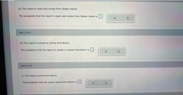 Solved The following table presents the number of reports of | Chegg.com