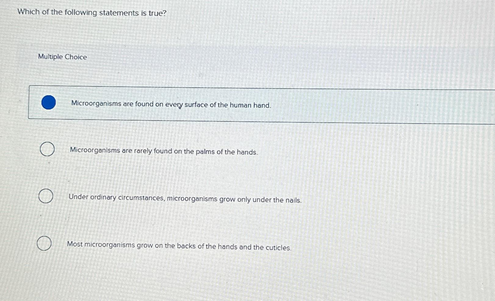 Solved Which of the following statements is true?Multiple | Chegg.com