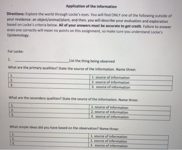 Application of the information Directions: Explore | Chegg.com