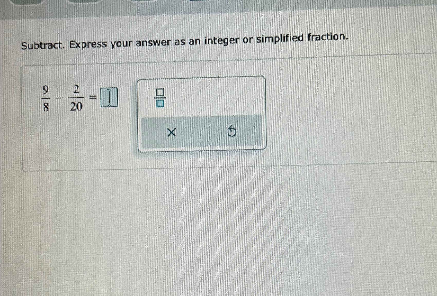 Solved Subtract. Express your answer as an integer or | Chegg.com