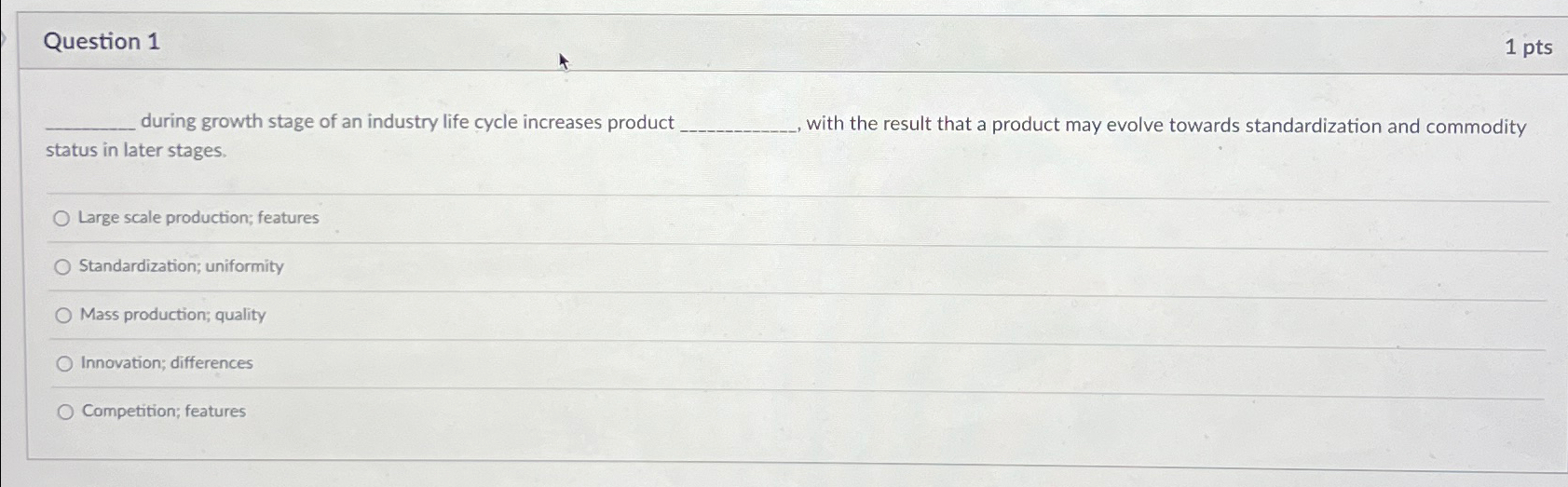 Solved Question 11 ﻿ptsduring growth stage of an industry | Chegg.com