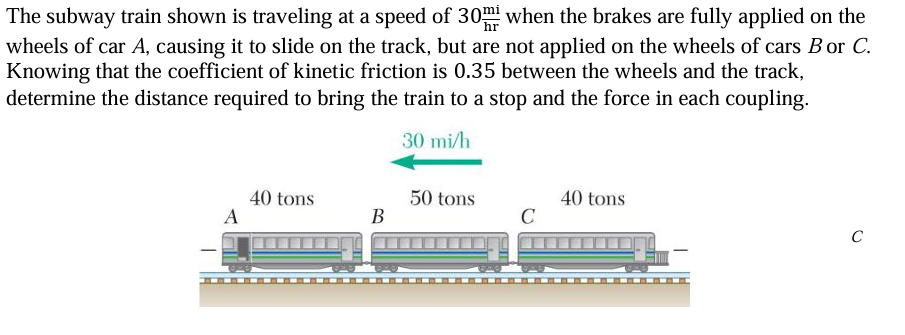 Solved The subway train shown is traveling at a speed of | Chegg.com