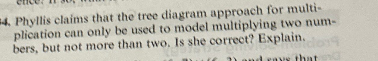 Solved Phyllis claims that the tree diagram approach for | Chegg.com