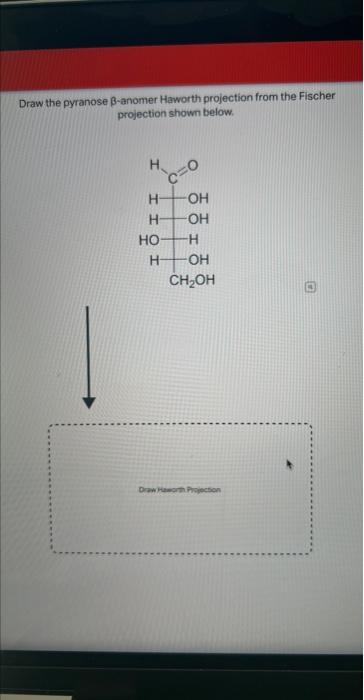 Solved Draw the a-anomer furanose Haworth projection from | Chegg.com
