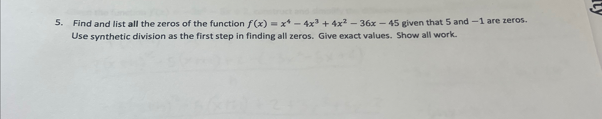 Solved Find and list all the zeros of the function | Chegg.com