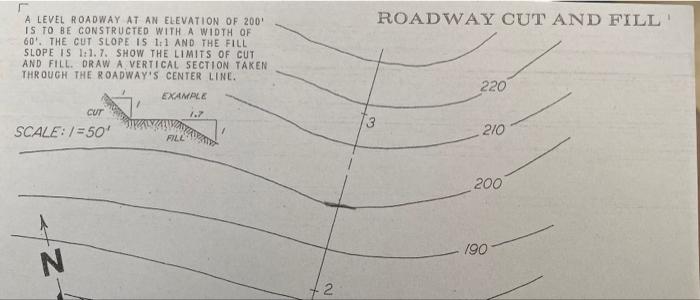 ROADWAY CUT AND FILL A LEVEL ROADWAY AT AN ELEVATION | Chegg.com