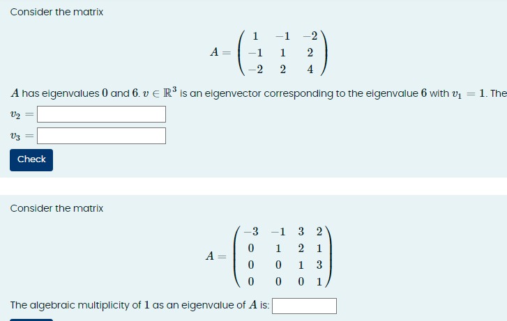 Solved Consider the matrixA=([1,-1,-2],[-1,1,2],[-2,2,4])A | Chegg.com