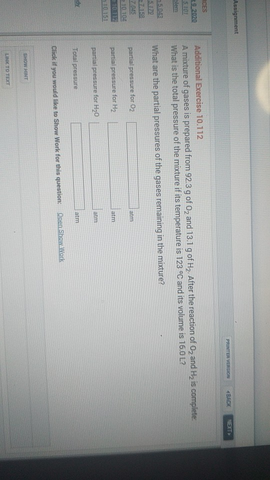 Solved Assignment PRINTER VERSION | Chegg.com