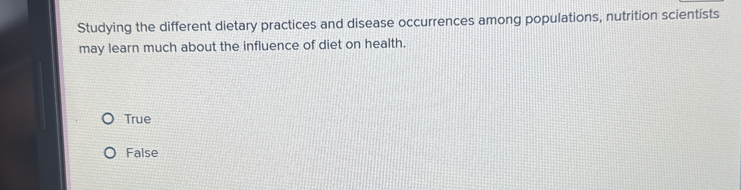 Solved Studying the different dietary practices and disease | Chegg.com
