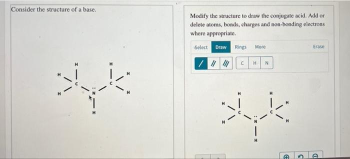 Solved Consider the structure of a base. Modify the | Chegg.com