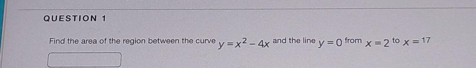 Solved Find the area of the region between the curve y=x2−4x | Chegg.com