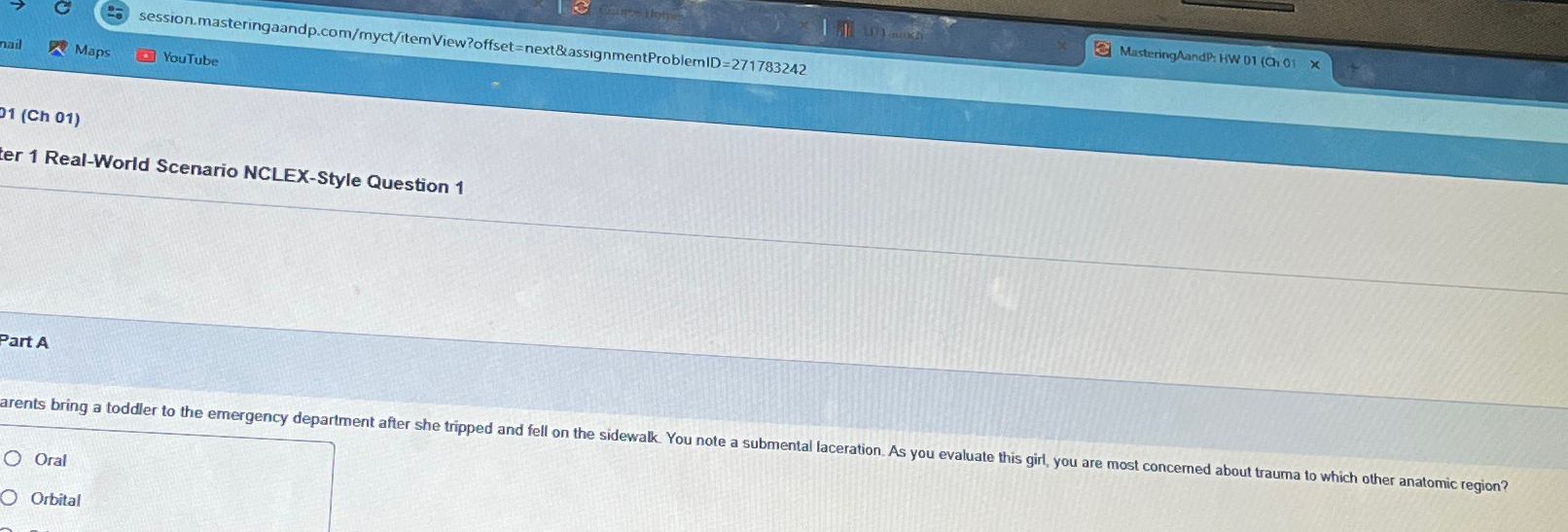 Solved Mastering AandP? HW 01 (a) 0 )(Ch 01)ter 1 | Chegg.com