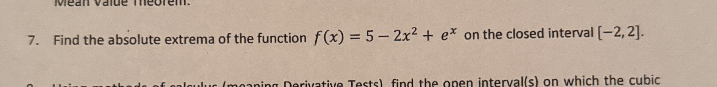 Solved Find the absolute extrema of the function | Chegg.com