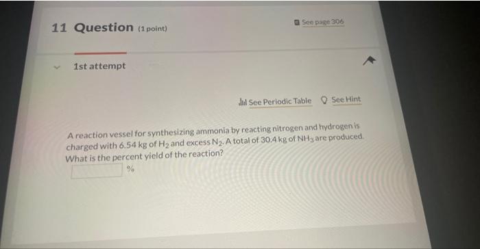 Solved 09 Question (2points) a see page 306 The reaction of | Chegg.com