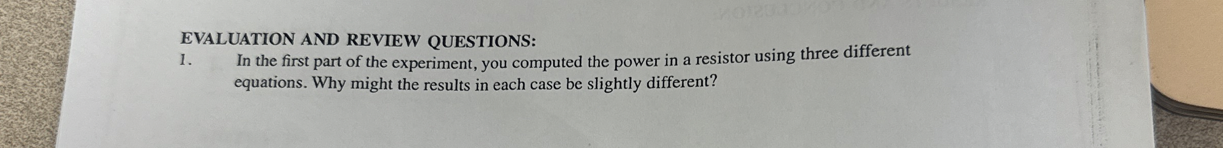 Solved EVALUATION AND REVIEW QUESTIONS:In the first part of | Chegg.com