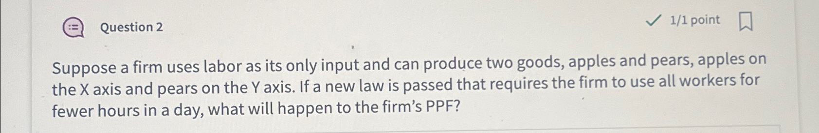 Solved Question 2 11 pointSuppose a firm uses labor as its | Chegg.com Solved Question 2 11 pointSuppose a firm uses labor as its | Chegg.com