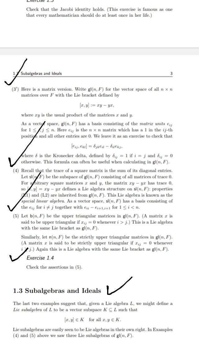 Solved Check that the Jacobi identity holds. (This exercise | Chegg.com