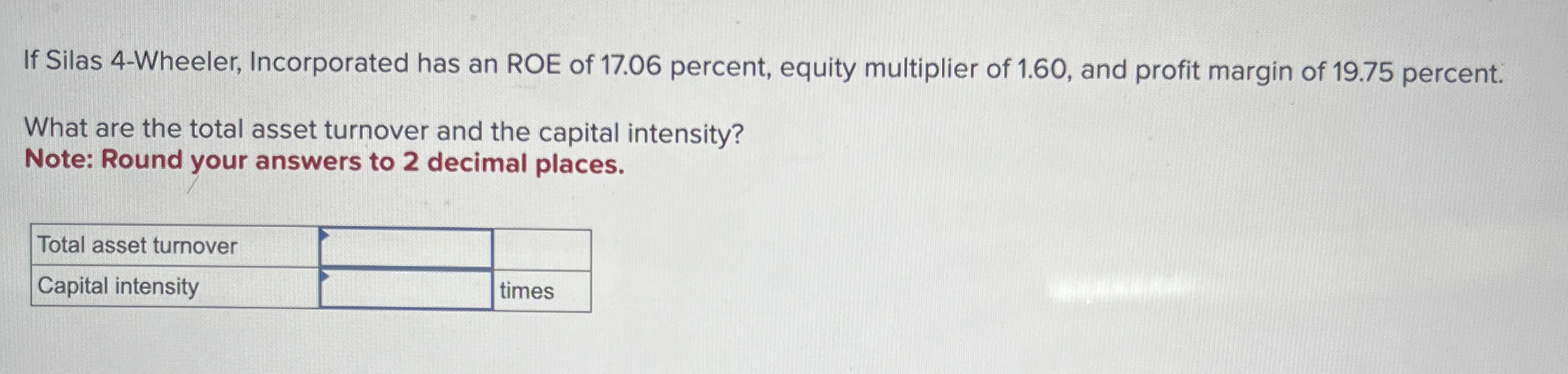 Solved If Silas 4-Wheeler, Incorporated has an ROE of 17.06 | Chegg.com