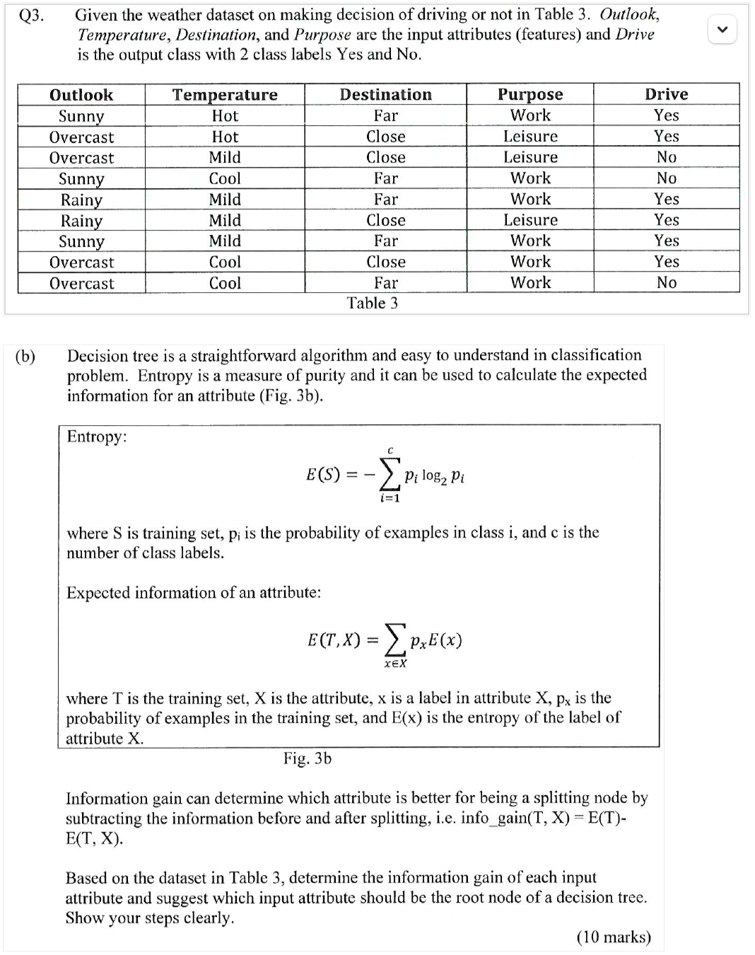 Solved (b) ﻿Decision tree is a straightforward algorithm and | Chegg.com