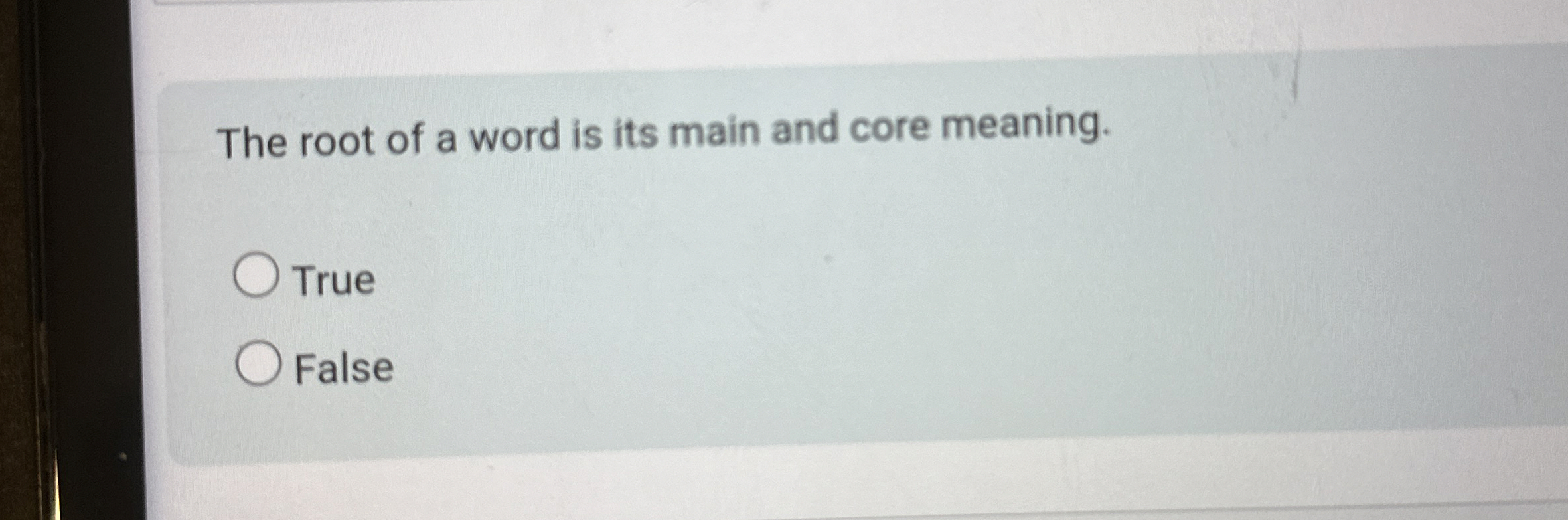 Solved The root of a word is its main and core | Chegg.com