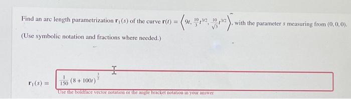 Solved Find an arc length parametrization r1(s) of the curve | Chegg.com
