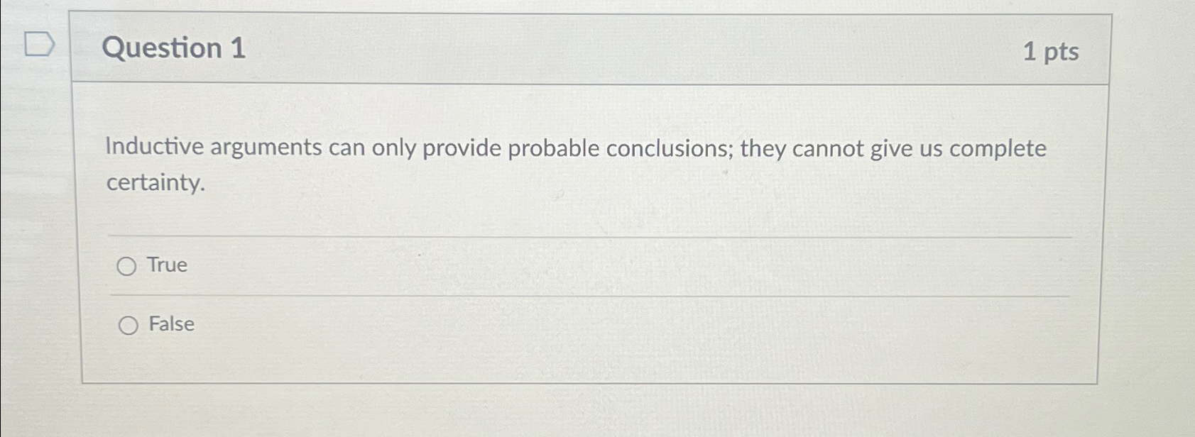 Solved Question 11ptsInductive arguments can only provide | Chegg.com