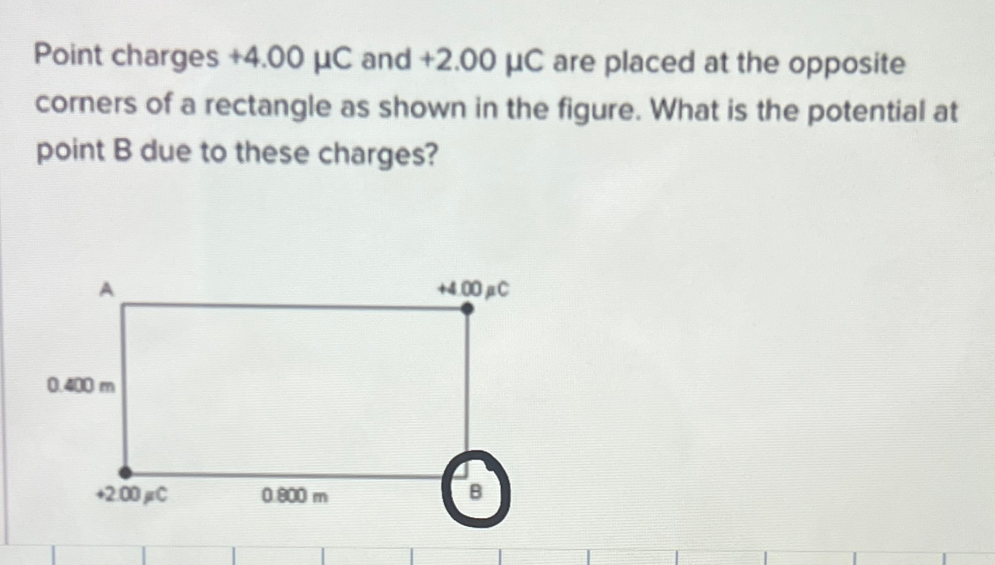 Solved Point charges +4.00μC ﻿and +2.00μC ﻿are placed at the | Chegg.com