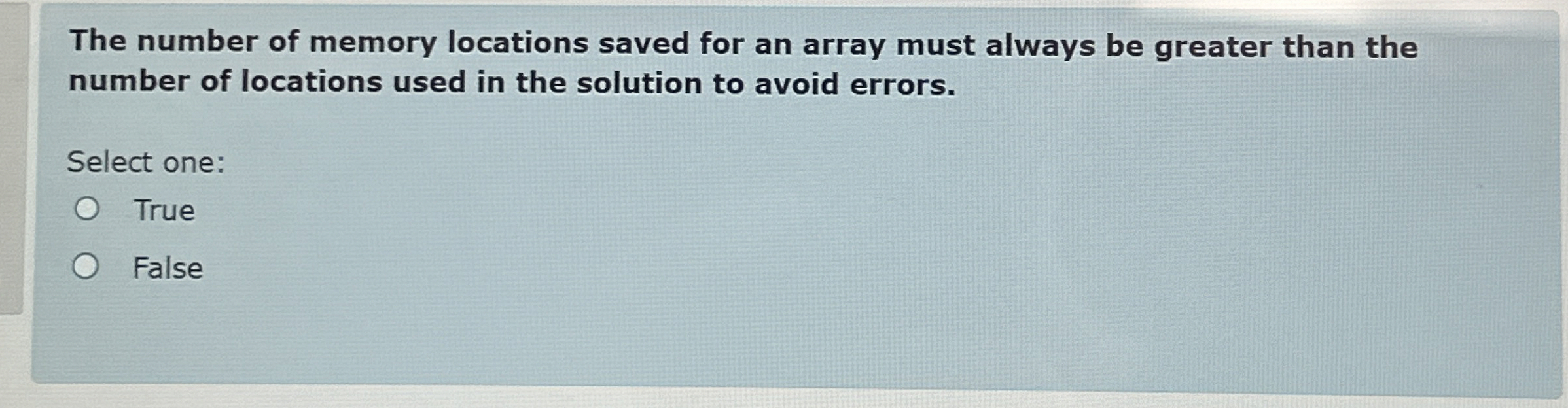 Solved The number of memory locations saved for an array | Chegg.com Solved The number of memory locations saved for an array | Chegg.com