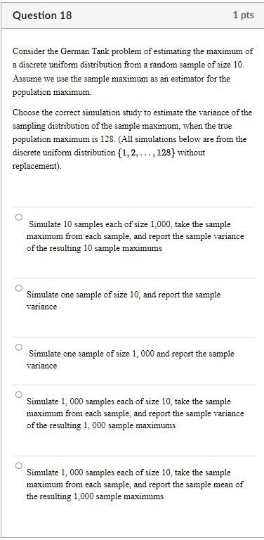 Solved Consider the German Tank problem of estimating the | Chegg.com